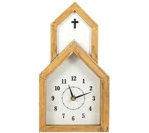 FORESIDE HOME & GARDEN Church Tabletop Clock - One-color
