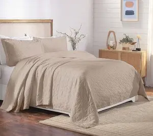 SUPERIOR Serenity Cotton Matelasse Weave Bedspr Ead Set- King - One-color