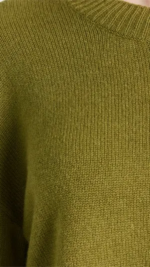 REFORMATION Paloma Cropped Cashmere Crew