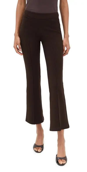 Donni. Rib Kick Flare Trousers - Espresso