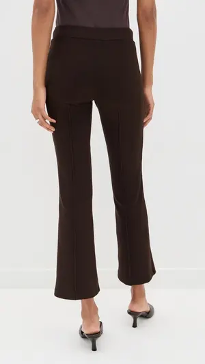 Donni. Rib Kick Flare Trousers - Espresso