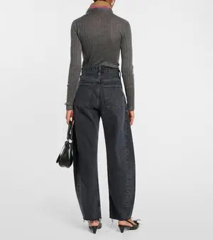 AGOLDE Luna High-rise Barrel-leg Jeans - Black