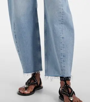 AGOLDE Luna High-rise Barrel-leg Jeans - Blue