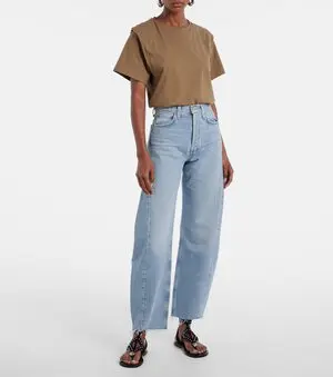 AGOLDE Luna High-rise Barrel-leg Jeans - Blue