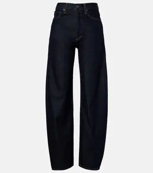 AGOLDE Luna High-rise Barrel-leg Jeans In Void - Blue