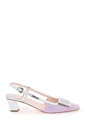 ROGER VIVIER Belle Vivier Slingback Pumps Silver,purple