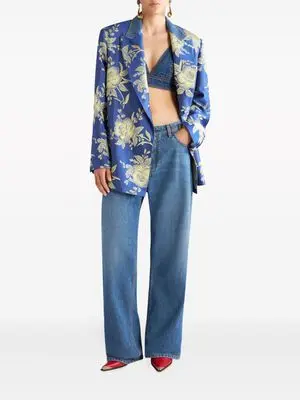 Etro Floral-jacquard Double-breasted Blazer