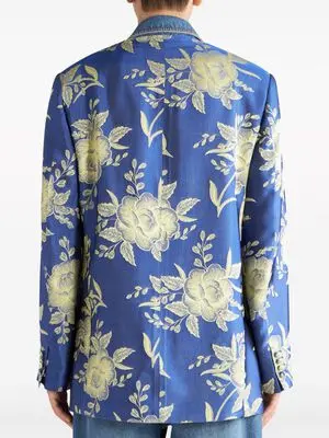 Etro Floral-jacquard Double-breasted Blazer