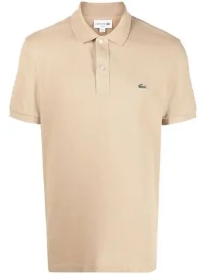 Lacoste Appliqué-logo Short-sleeve Polo Shirt - Neutrals