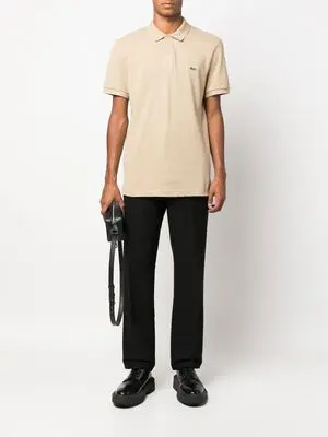 Lacoste Appliqué-logo Short-sleeve Polo Shirt - Neutrals