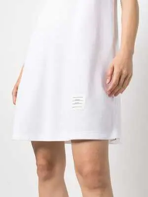 Thom Browne V-neck Sleeveless Dress - White