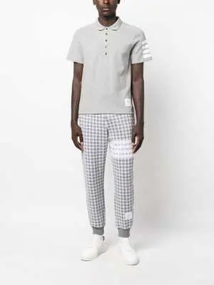 Thom Browne 4-bar Stripe Polo Shirt - Grey