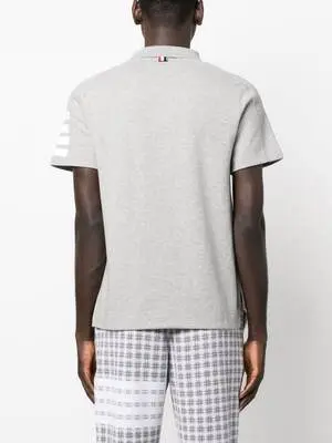 Thom Browne 4-bar Stripe Polo Shirt - Grey
