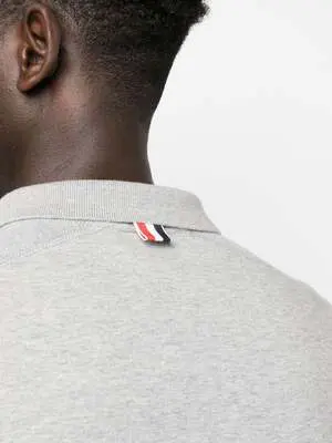 Thom Browne 4-bar Stripe Polo Shirt - Grey