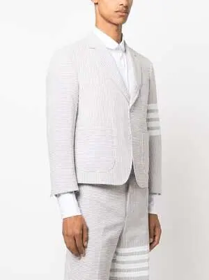 Thom Browne Striped Single-breasted Blazer