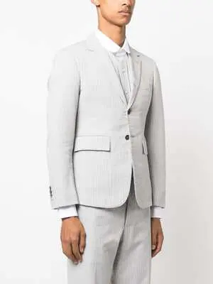 Thom Browne Stripe-print Seersucker Blazer