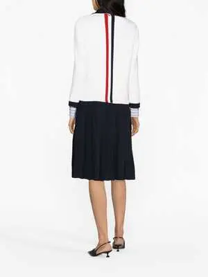 Thom Browne Colourblock-trims Knitted Cardigan