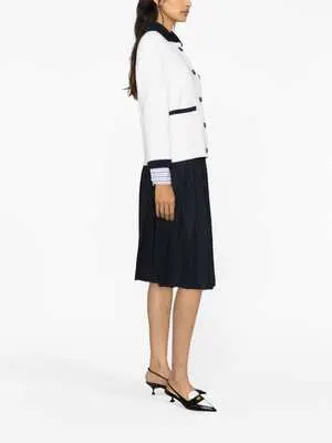 Thom Browne Colourblock-trims Knitted Cardigan