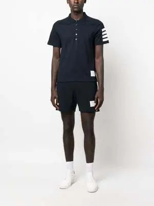 Thom Browne 4-bar Stripe Polo Shirt - Blue