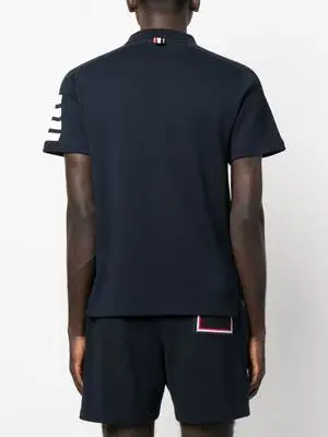 Thom Browne 4-bar Stripe Polo Shirt - Blue