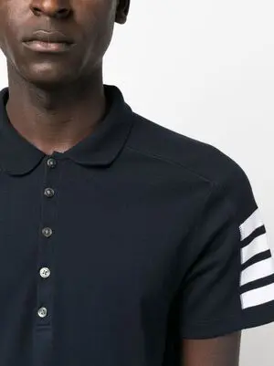 Thom Browne 4-bar Stripe Polo Shirt - Blue