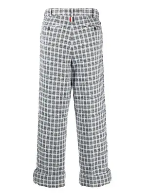 Thom Browne Checked Tailored Trousers - Grey