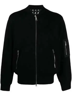 Neil Barrett Zipped Ribbed-knit Cardigan