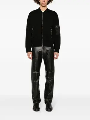 Neil Barrett Zipped Ribbed-knit Cardigan