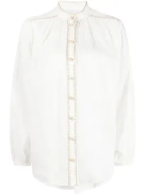 Contrast Stitching Blouses