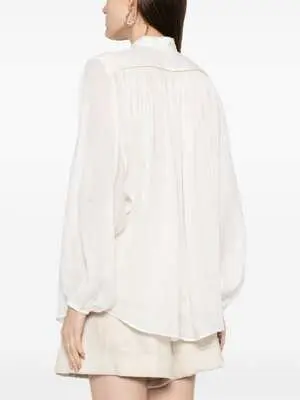 Zimmermann Junie Stitch-detail Ramie Blouse - White