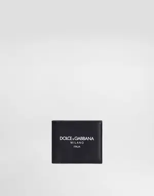 Dolce & Gabbana Calfskin Bifold Wallet Blue