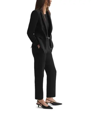 REISS Gabi Slim Leg Trousers - Black