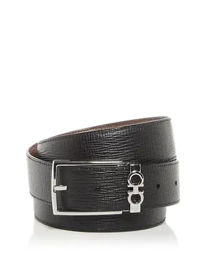 FERRAGAMO Reversible Leather Belt - Clay