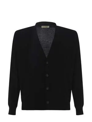 FILIPPO DE LAURENTIIS Cotton Cardigan - Black