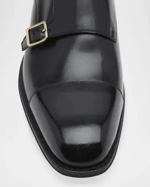TOM FORD Claydon Leather Double-monk Strap Loafers
