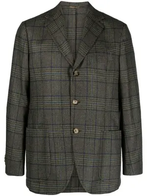 SARTORIO NAPOLI Plaid-check Wool Blend Blazer