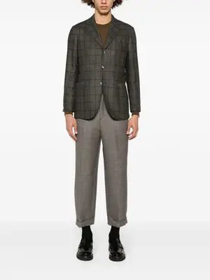 SARTORIO NAPOLI Plaid-check Wool Blend Blazer