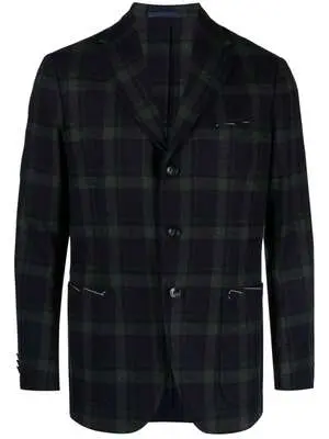 SARTORIO NAPOLI Plaid-check Virgin Wool Blazer