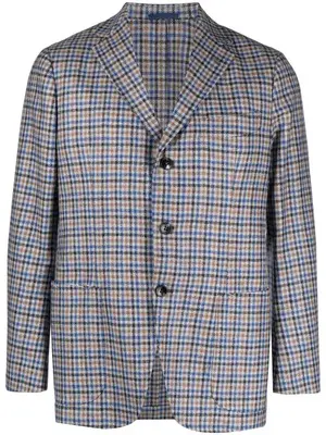 SARTORIO NAPOLI Plaid-check Single-breasted Blazer