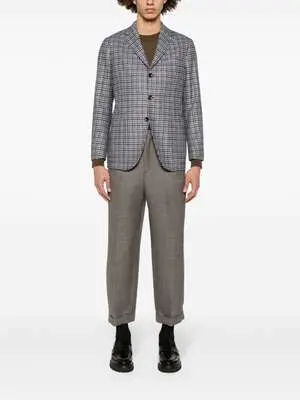 SARTORIO NAPOLI Plaid-check Single-breasted Blazer