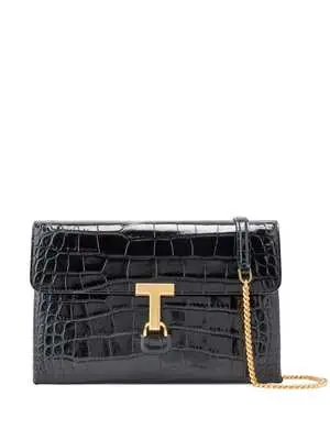 TOM FORD Monarch Crocodile-effect Shoulder Bag