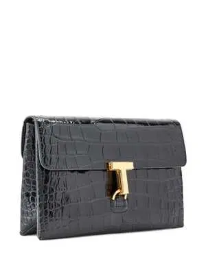 TOM FORD Monarch Crocodile-effect Shoulder Bag