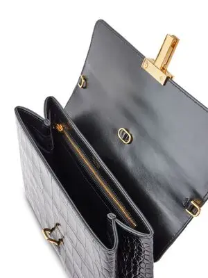 TOM FORD Monarch Crocodile-effect Shoulder Bag