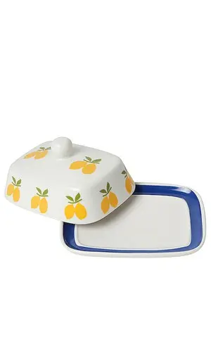 IN THE ROUNDHOUSE Lemon Butter Dish In White