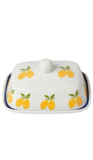 IN THE ROUNDHOUSE Lemon Butter Dish In White