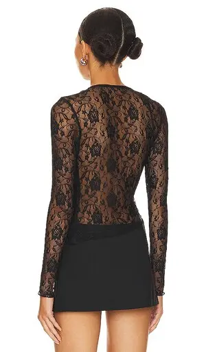 Superdown Anahi Wrap Lace Top
