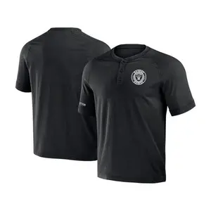 NFL X DARIUS RUCKER Collection Fanatics Las Vegas Raiders Washed Raglan Henley T-shirt - Black