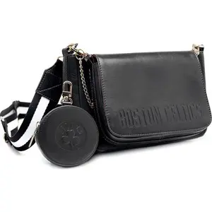 LUSSO Boston Celtics Rianna Multi Pouchette Bag - Black