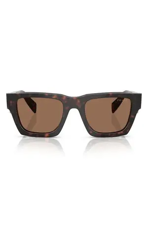 Prada 50mm Pillow Sunglasses - Dark Brown