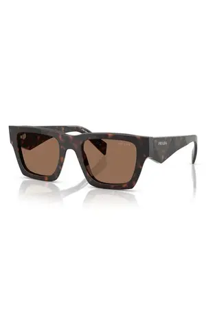 Prada 50mm Pillow Sunglasses - Dark Brown